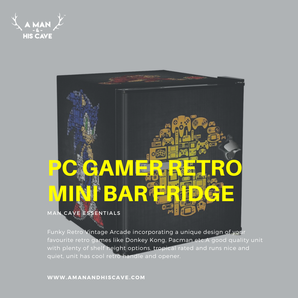 PC GAMER RETRO MINI BAR FRIDGE – A Man & His Cave