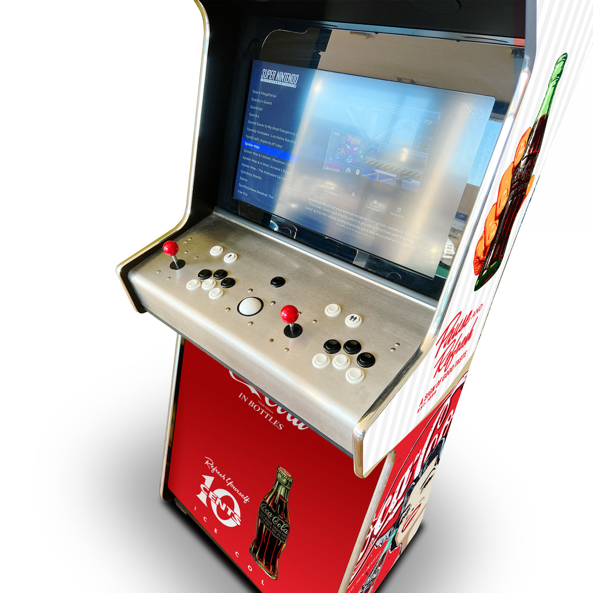 Coca-Cola Retro Upright Arcade Machine Platinum - Includes Upto 6500 ...