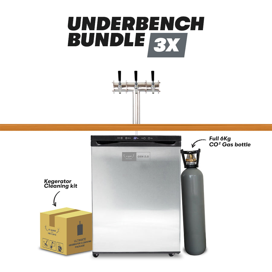 Under-bench Kegerator Bundle For 50L Commercial Keg – A Man & His Cave