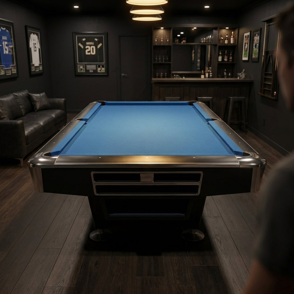 8ft Ball Return Pool Table | Slate Bed, Blue Felt, Australia-Wide – A ...
