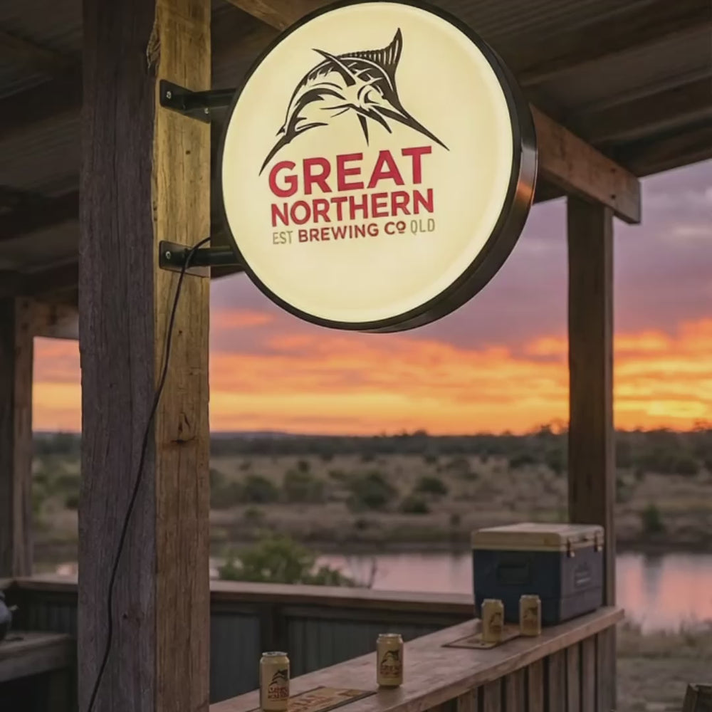 Great Northern Brewing Co Beer Bar Lighting Wall Sign Light LED – A Man ...