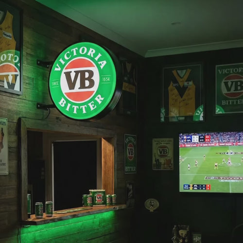 VB Victoria Bitter Beer Bar Lighting Wall Sign Light – A Man & His Cave
